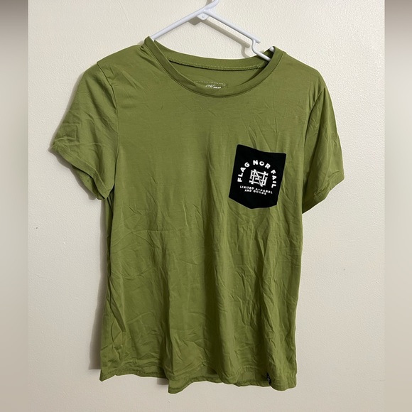 flag nor fail | Tops | Flag Nor Fail Green Pocket Tee Womens Large ...